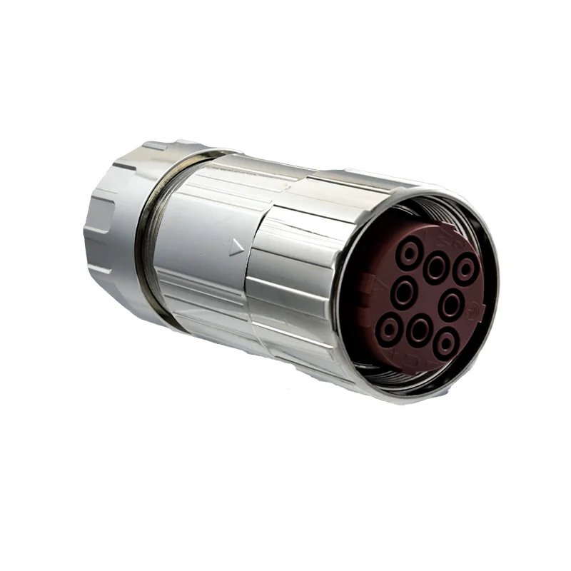 M40 Female Straight Metal Connector Electrical Circular Waterproof ...