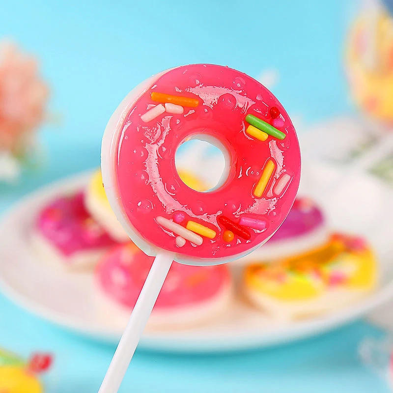 Factory Customized Novelty Donut Shaped Fruity Hard Candies