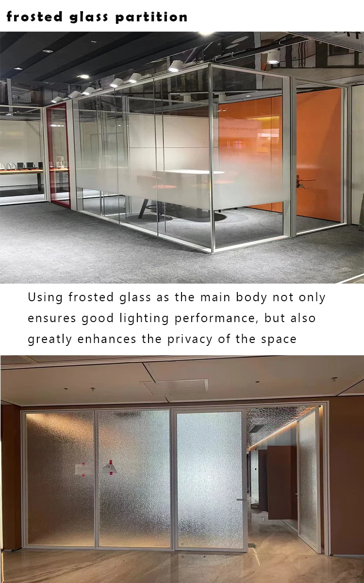 Modular Modern Demountable Office Partitions Tempered Single Double ...