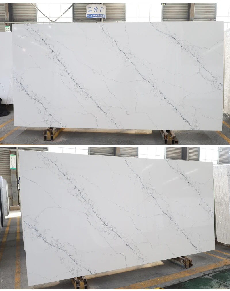 2023 Horizon Quartz Stone Slabs For Kitchen Counter Top 1cm Calacatta ...