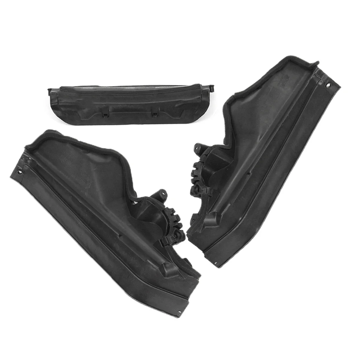 3pcs/set Car Engine Upper Compartment Partition Panel Set Black Plastic ...