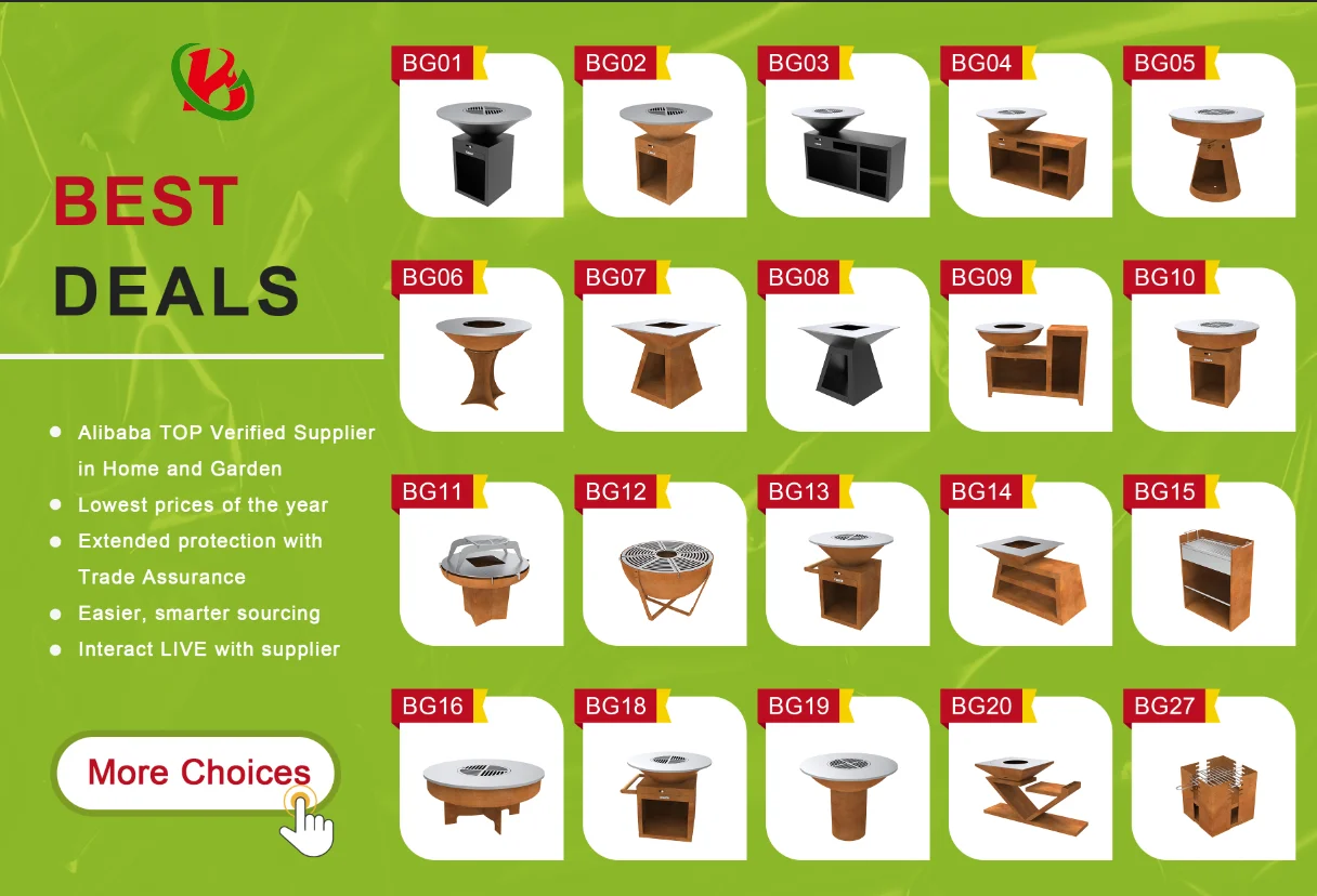 Outdoor Corten Steel European BBQ Grill Metal Barbecue Pit Bbq Grill ...