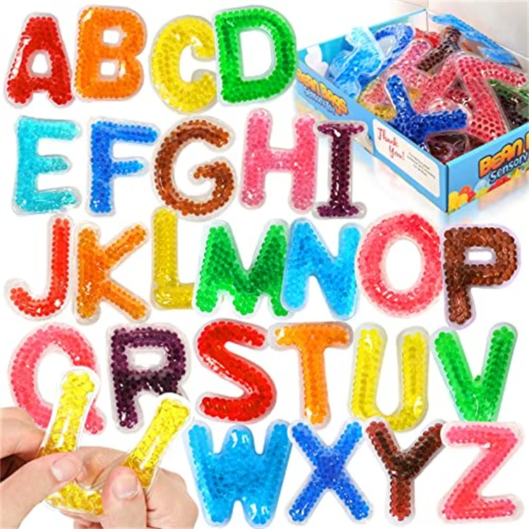 Montessori Toys color Gel Filled Math Numbers/24 letter Sensory ...