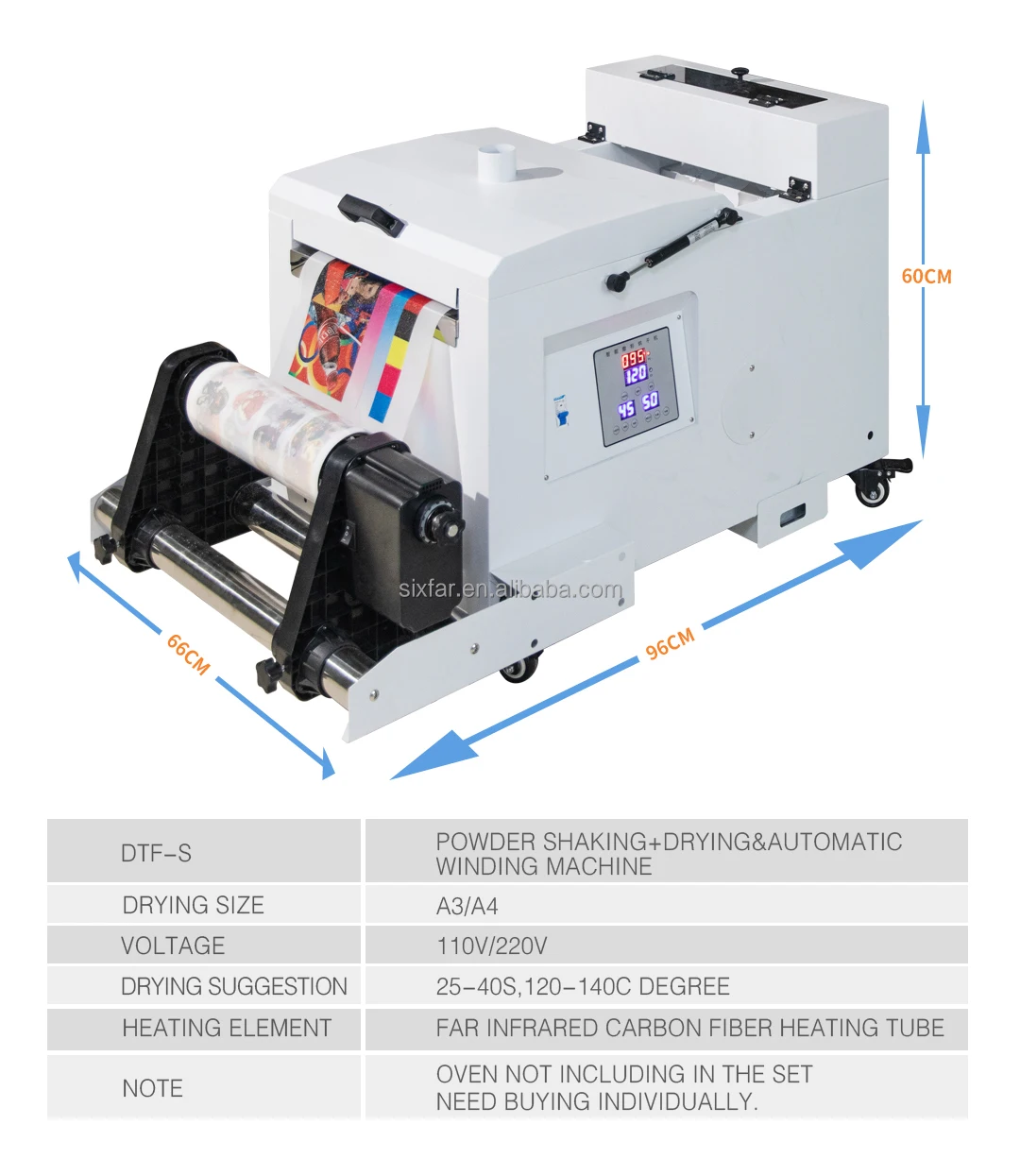 Dtf Printing Printer A3 Size 30cm With L1800 Desktop White Powder Full ...