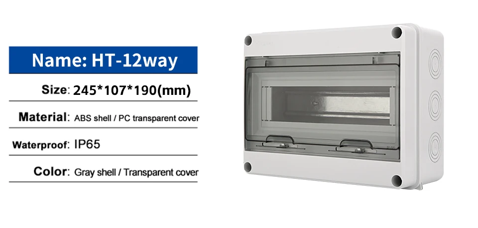 IP65 Waterproof Outdoor Ht-5-Way MCB Box ABS Plastic
