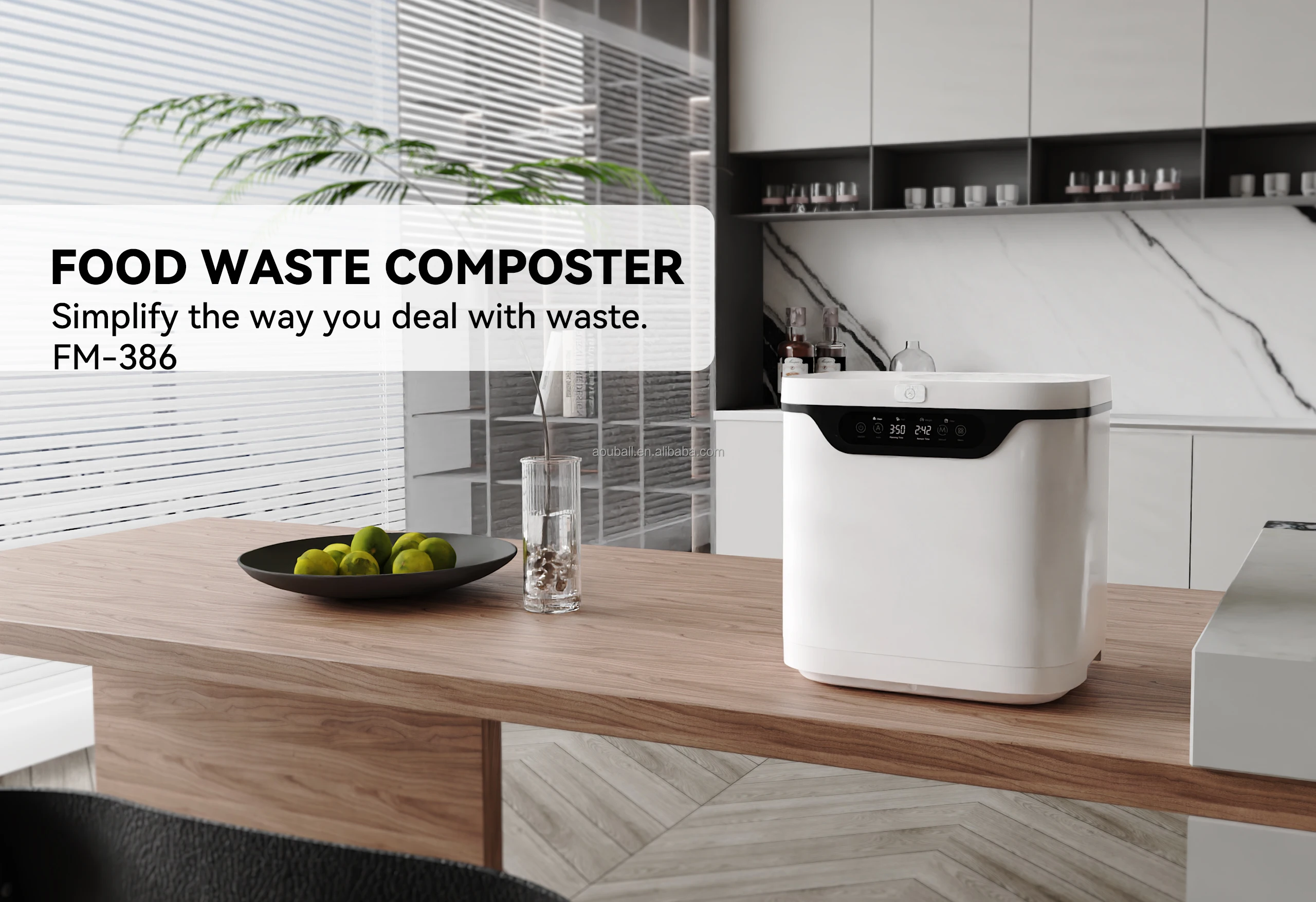 Custom Kitchen Waste Disposer Electric Food Waste to Compost Machine ...