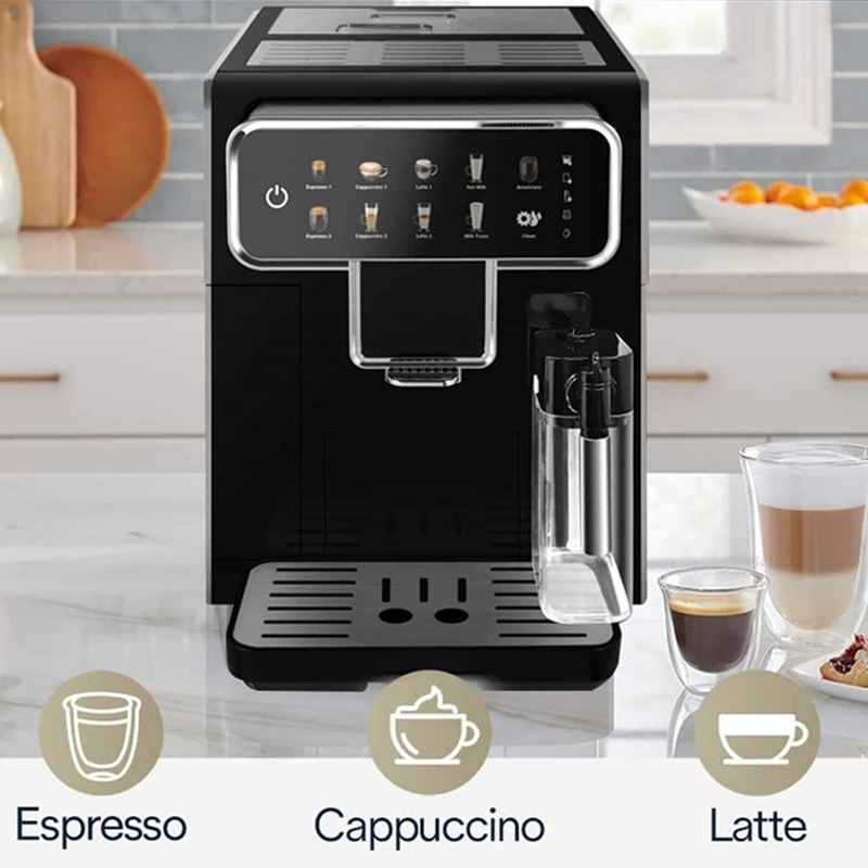 Bean to Cup Cafe Touch Screen Fully 15 bar Automatic Espresso Coffee ...