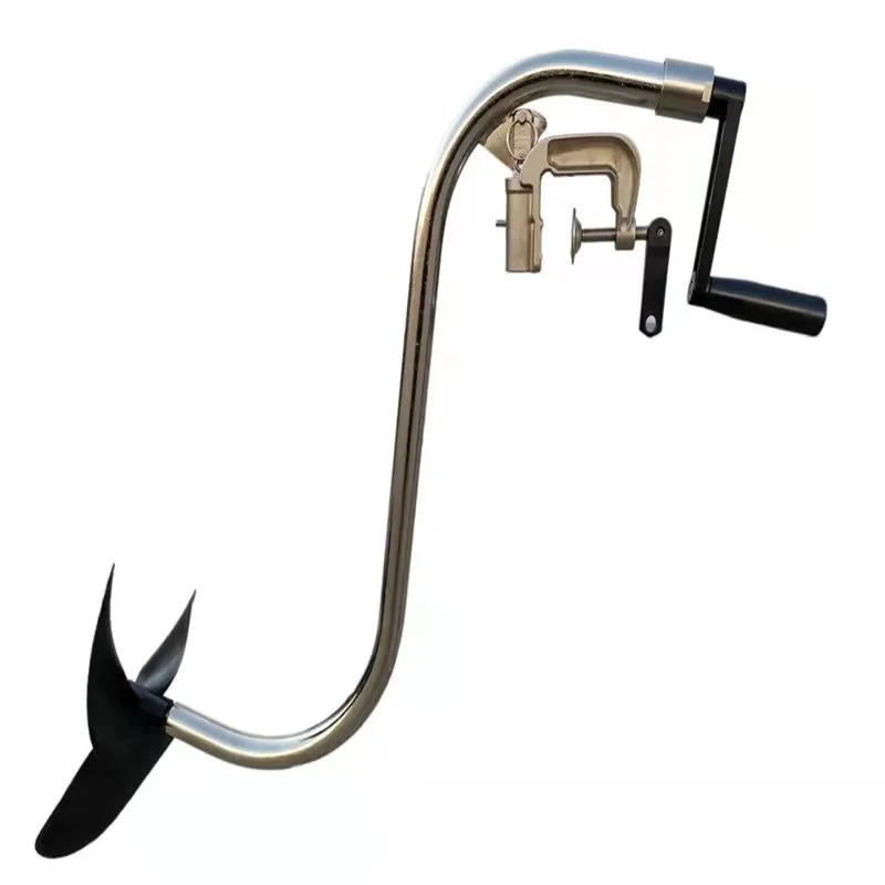 Hand Operated Outboard Propeller Inflatable Pontoon Boat Kayak Canoe ...