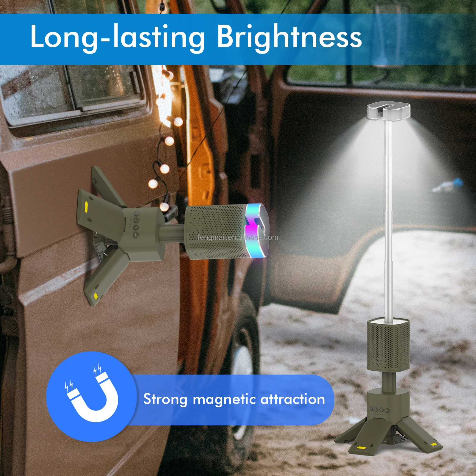 Telescopic Camping Lights Multifunction Magnetic Camping Lantern ...