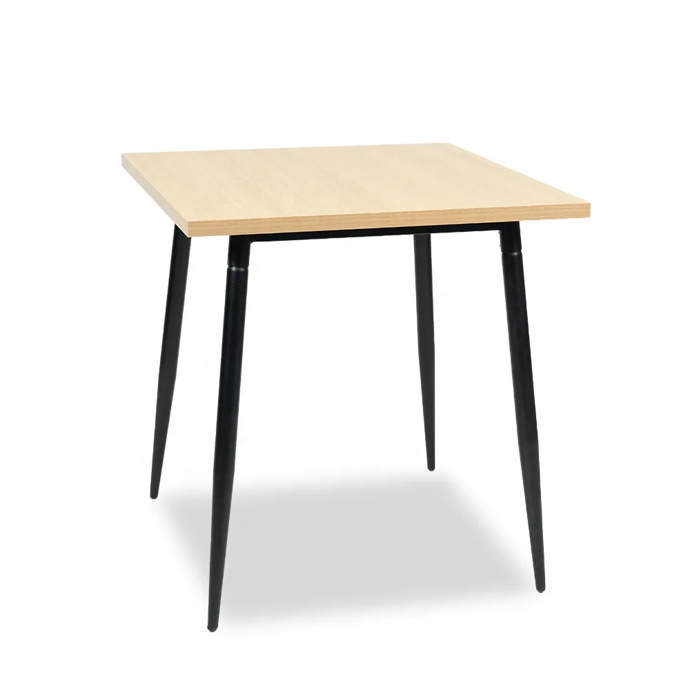 Modern Design Square Dining Table Metal Legs Durable Cafe Living Room ...