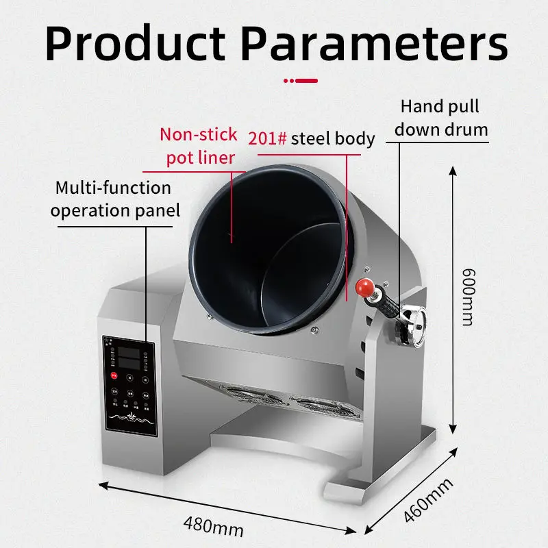 Automatic Commercial Kitchen Gas Food Cooker New Smart Robot Stir Fryer ...