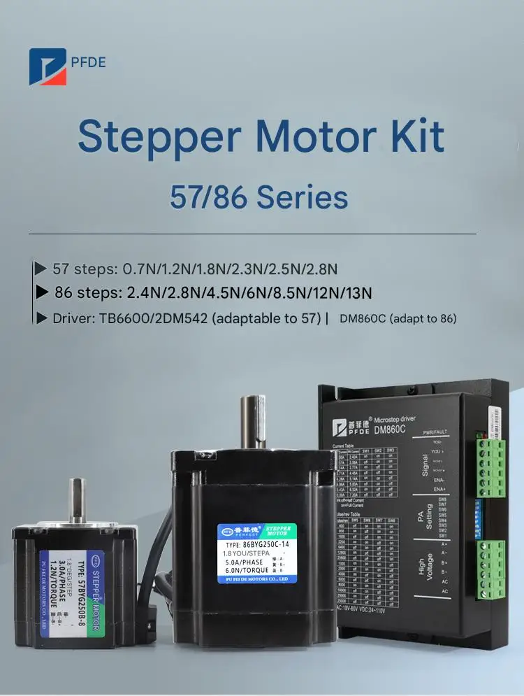 86 Stepper Motor Set Two-phase High Torque Stepper Motor Control Driver ...