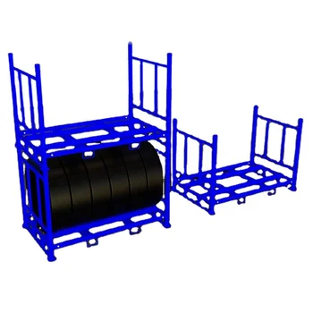 Heavy Duty Collapsible Tyre Racking Steel Stacking Pallet Mobile Tire ...
