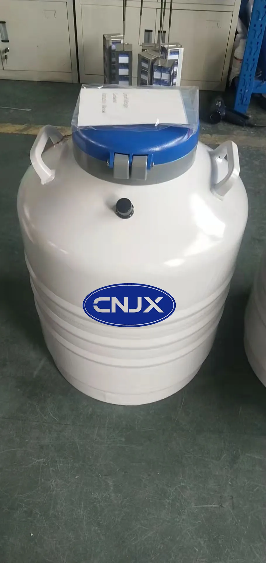 47L Liquid Nitrogen Tank with 6pc Racks - Durable & Efficient