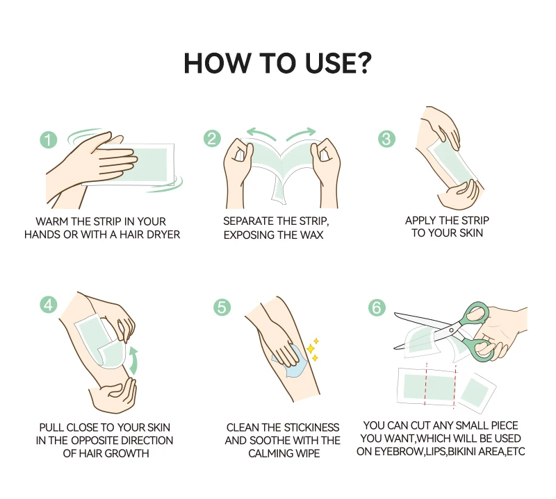 OEM Private Label Organic Cold Soft Wax Strip Depilatory