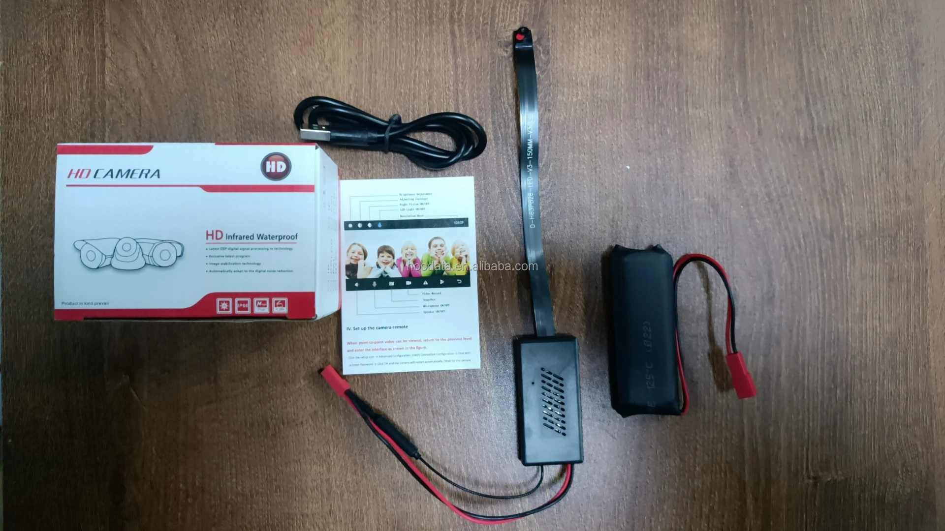 Mini Wireless Camera With Big Round Clock Wall Clock Mini Wifi Camera ...