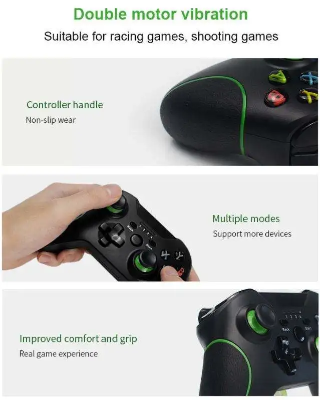 High Quality Wireless Joystick Double Shock Mando Gamepad Console Game ...
