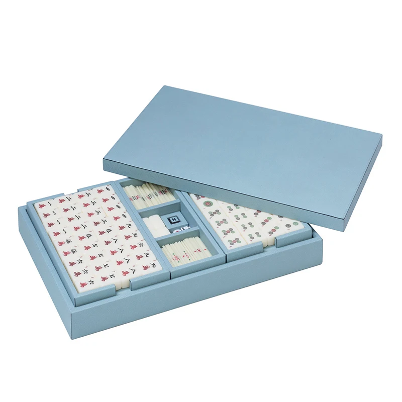 Luxury Leather Mahjong Majiang Organizer Packaging Box Custom logo ...