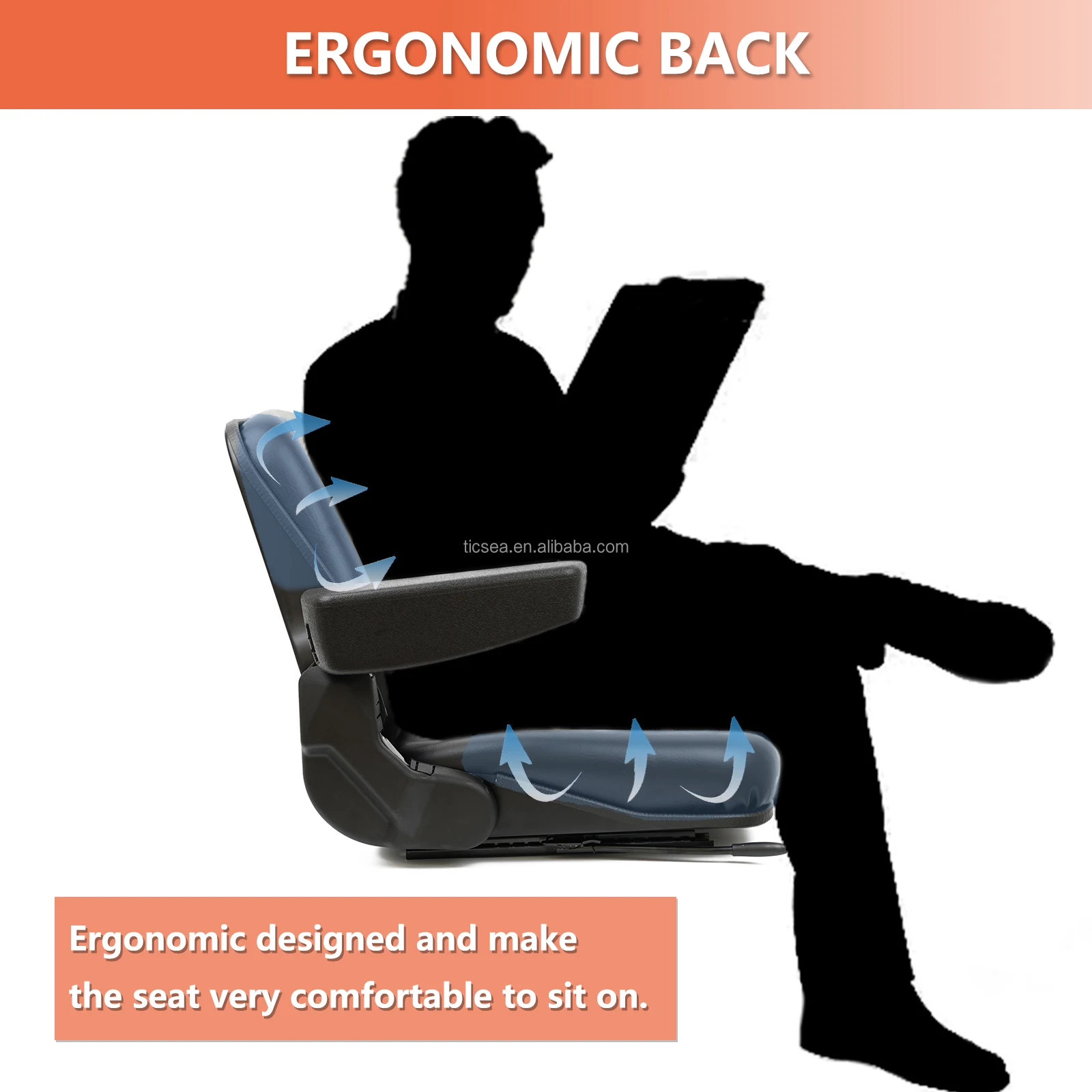 Universal Fold Down Forklift Seat For Tractor Excavator Skid Loader ...