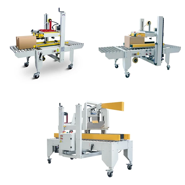 Adhesive Tape Box Folding and Taping Packaging Sealer Machine Sealing ...