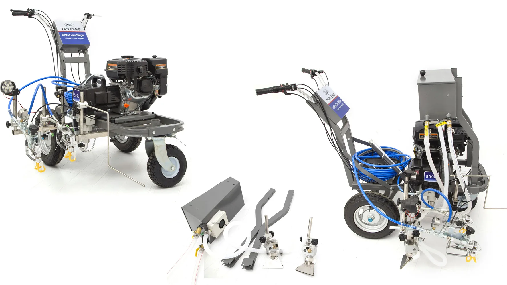 PT-5090 Laser Machine Marking Airless Line Striping Equipment with Bead ...