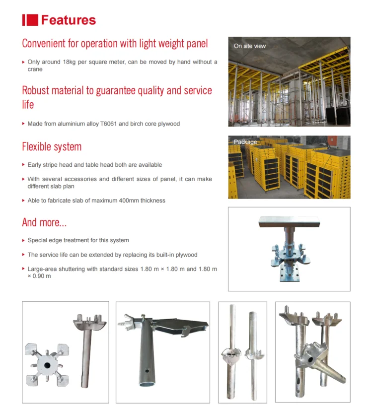 TECON Panel Form With Birch Plywood Peri Aluminium Frame Slab Table ...