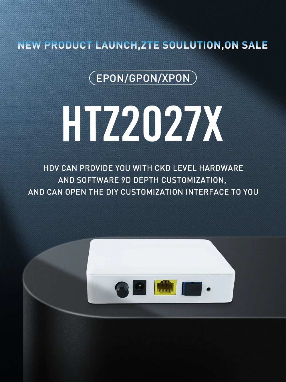 Zte Chipset New Customized 1ge Port Switch For Ftth Support Ipv4 &ipv6 ...