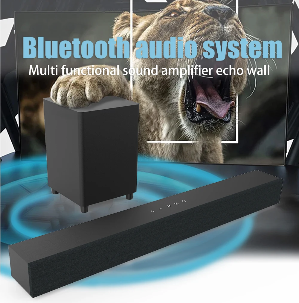 70W Wireless Sound Bar with Subwoofer, Surround Sound System for TV, PC ...