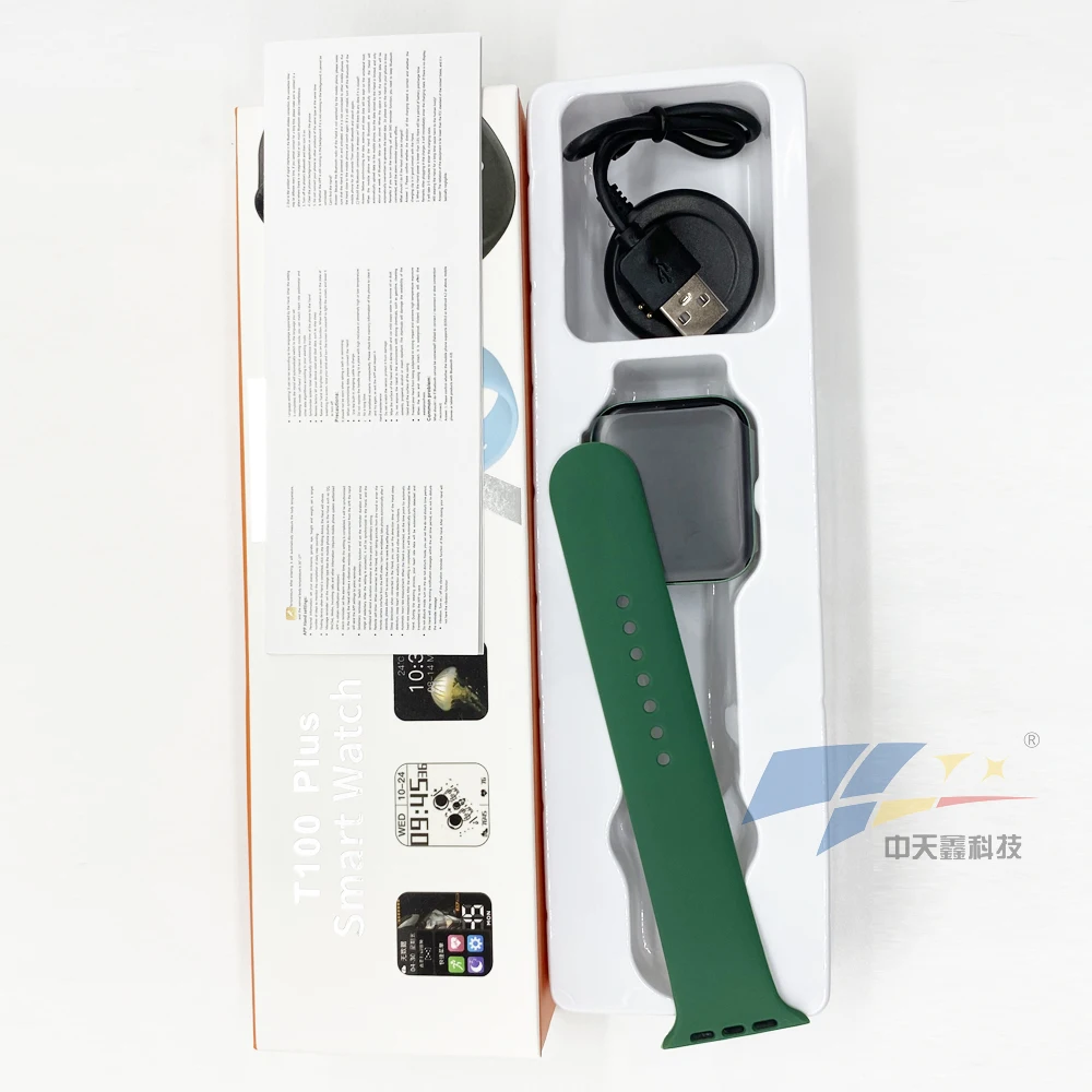 2024 Factory T100plus Smartwatch Android5.0 And Above Ios Music Sport ...