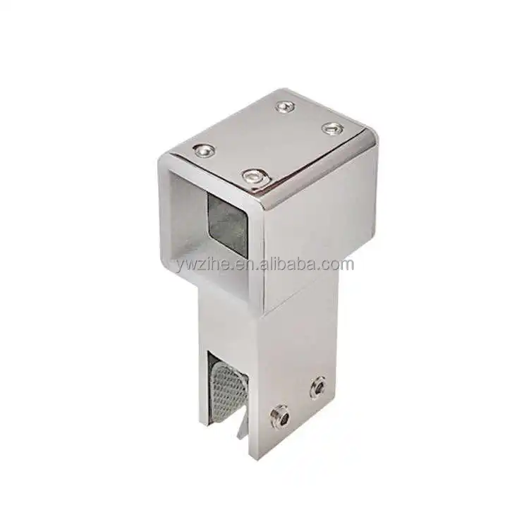 304 Stainless Steel Square Tube Connectors Shower Glass Fixed Rod ...