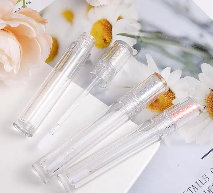White Pink Blue Pearl Top Transparent Crystal Lipgloss Tubes Custom ...