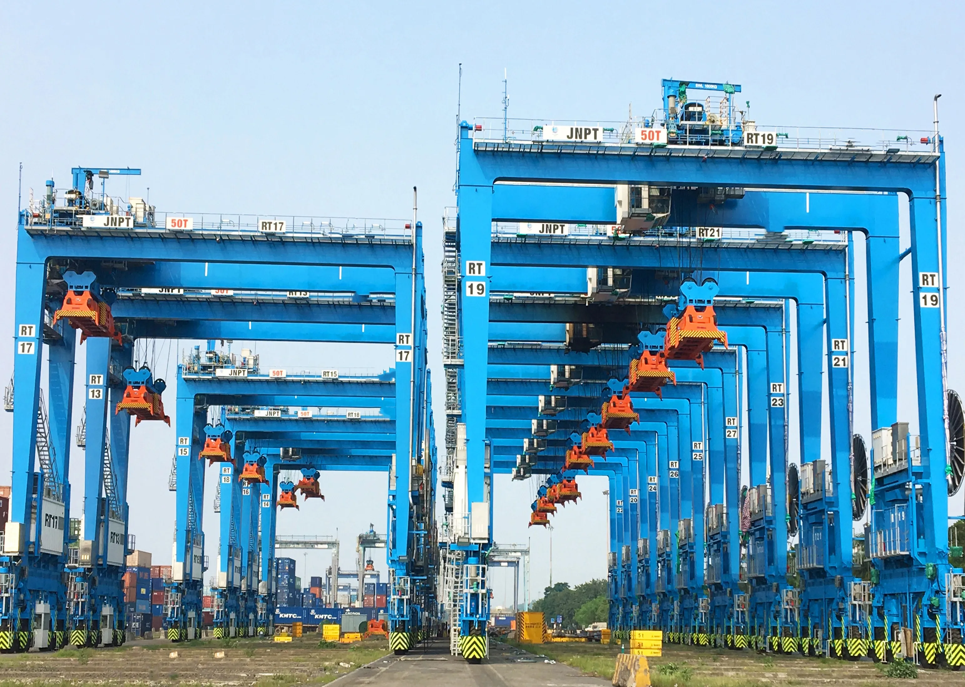Rubber Tyre Container Gantry Cranes Rtg5203 40t Hoisting Capacity - Buy ...