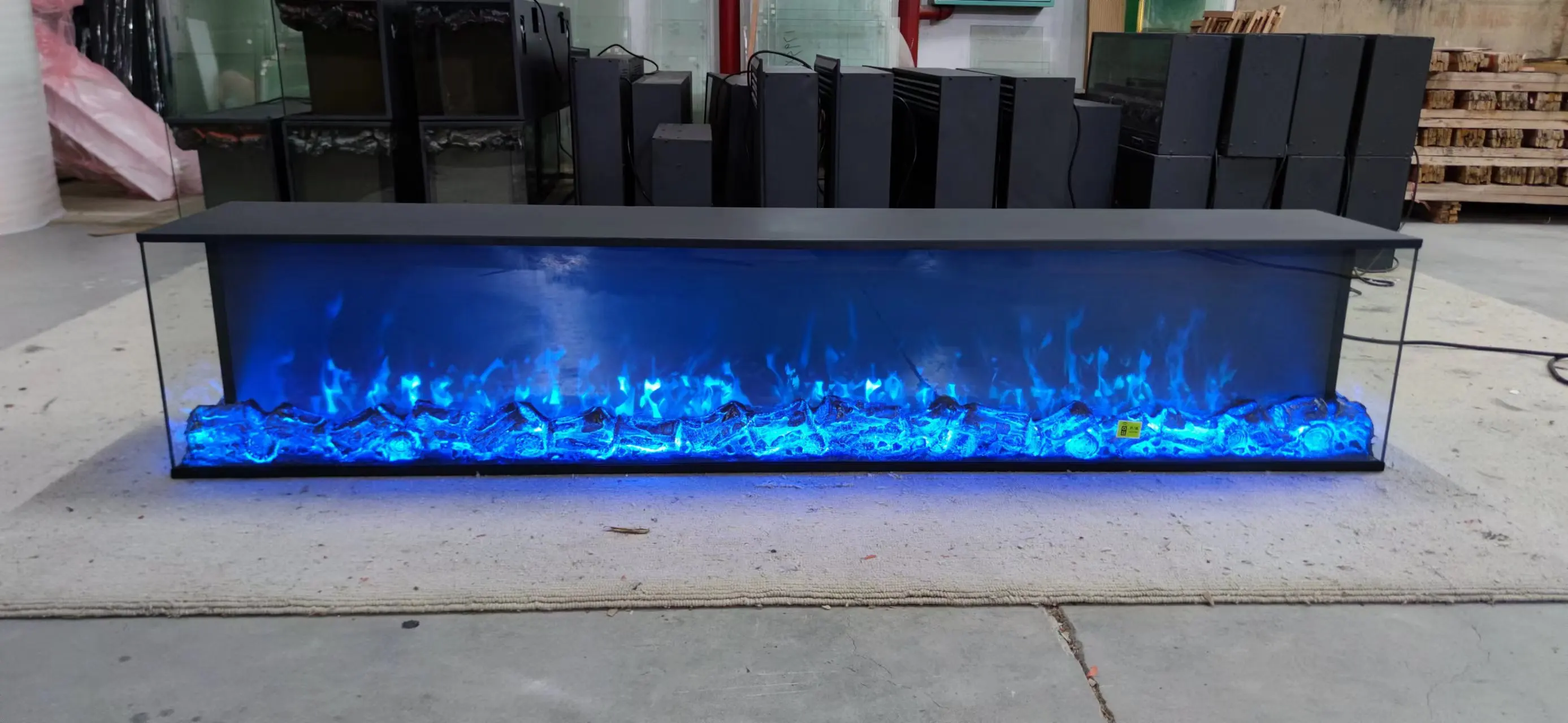 Modern Wall Electric Fireplace Insert with LED Light Effect - Stylish ...