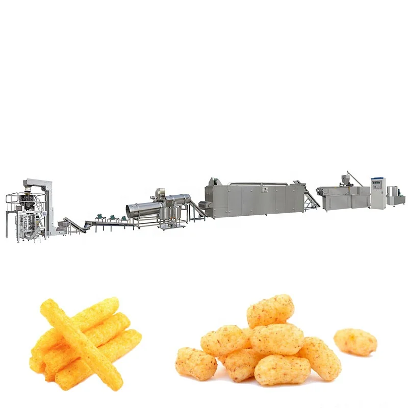 Corn Puff Making Machines Extruded Corn Snack Corn Snack Extruder ...