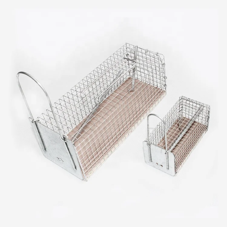 Humane Metal & Wooden Mouse Trap Cage Large Live Catch Rodent Rat Mice ...