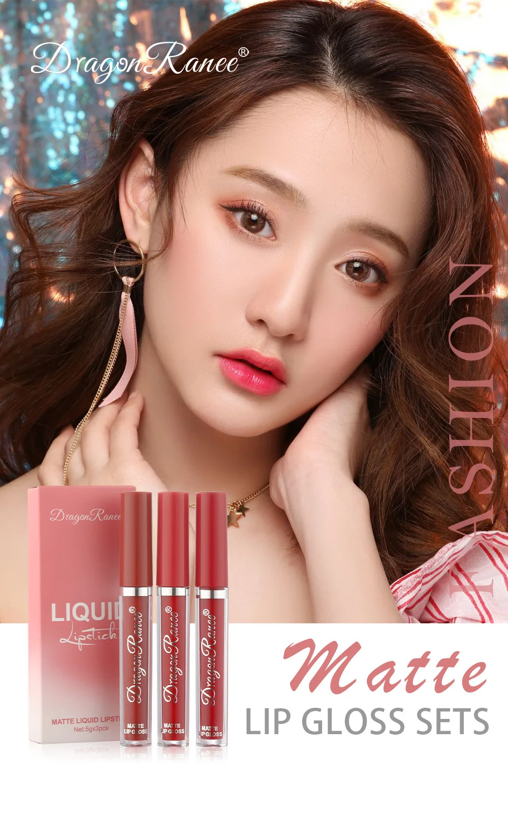 TEAYASON Sexy Red Lip Gloss Set - Matte Velvet Lipstick