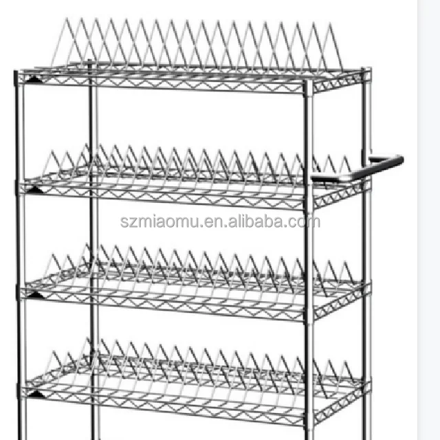 Carbon Steel Smt Esd Smd Pcb Reel Storage Shelving Rack Trolley Cart ...
