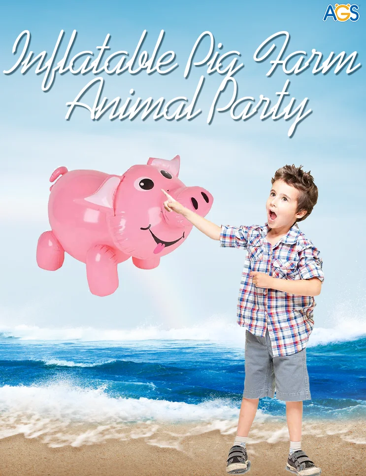 Inflatable Pig Farm Animal Party Decorations Small Blow-up Pig Inflate ...