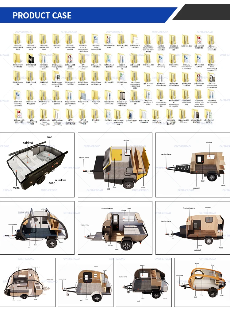 Movable Travel Trailers - Hybrid Caravan Fiberglass Camper