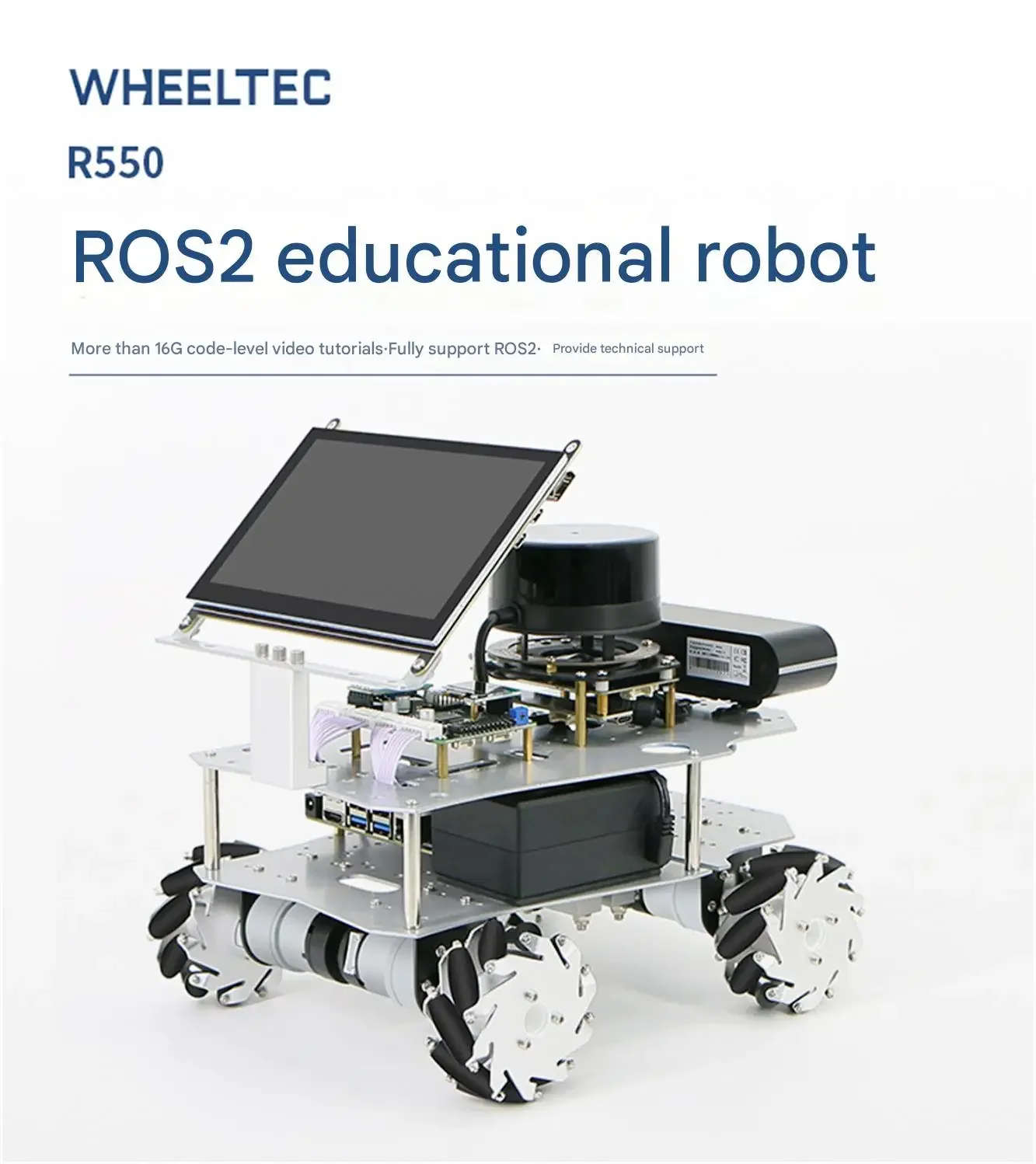 Aismartlink Akman ROS2 Robot R550 Differential Car McNamm Wheel ...
