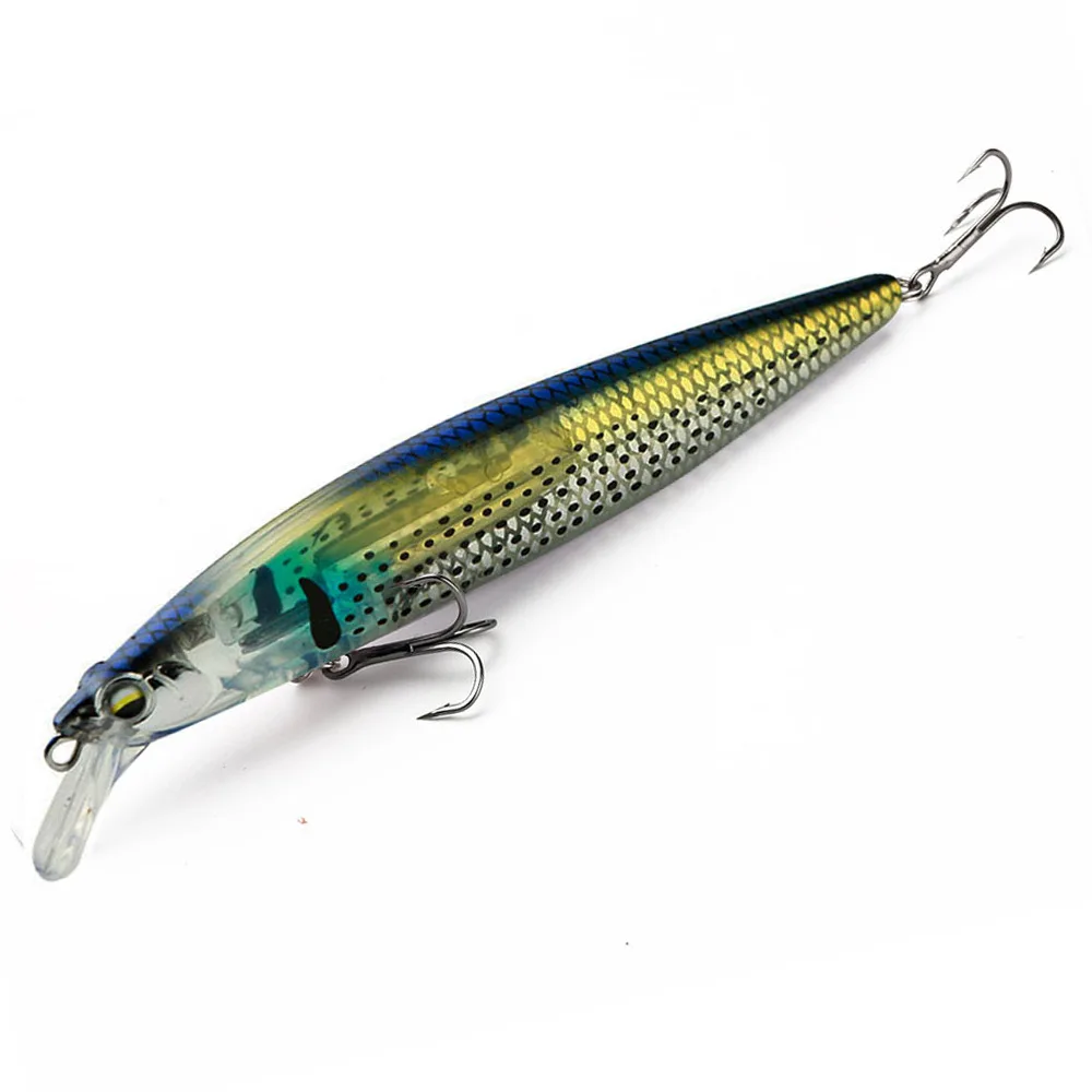 13cm 18.5g Pencil Crank Minnow Bait Animated Plastic Hard Blade Vibe ...