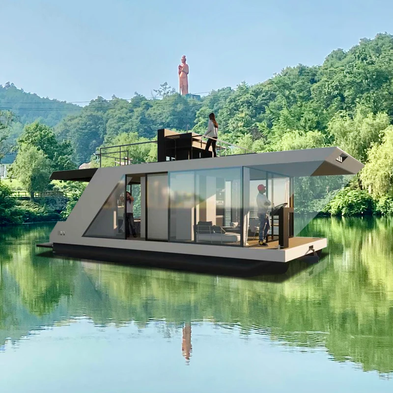 Luxury Houseboat Floating Cabin Pontoon House Boat For Sale Made In ...