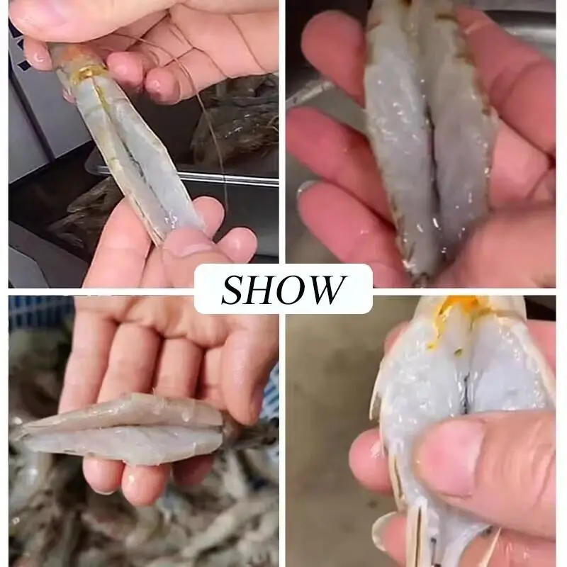 Small Automatic Benchtop . Butterfly Shrimp Peeling Machine Electric ...