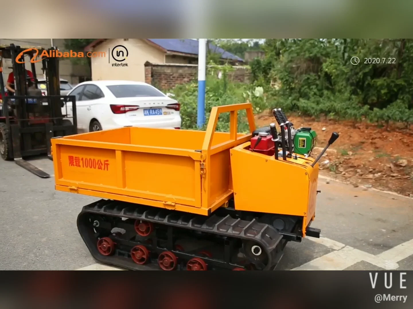 1000kg 1 Ton Mini Dumper Diesel Engine Asia Farm Mini Crawler Dumper ...