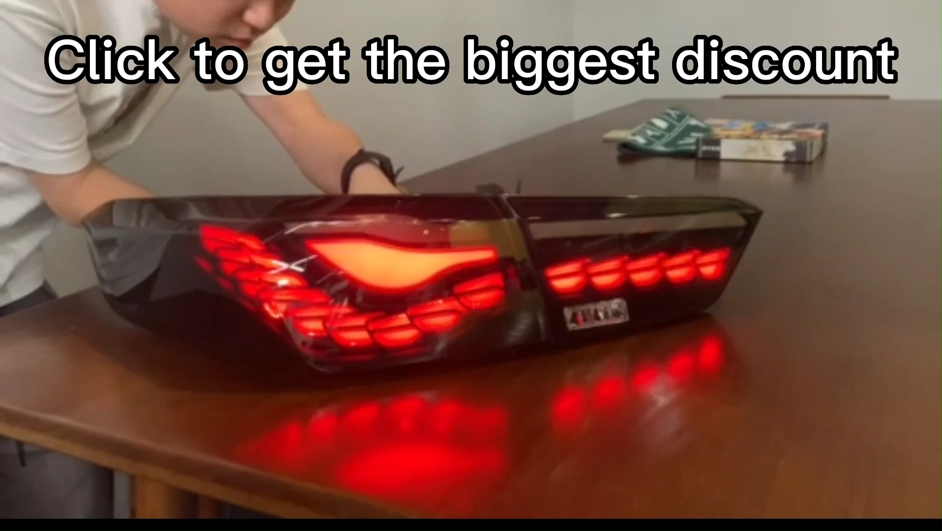 Upgrade Smoked/red Dragon Scale Led Taillights For Honda City Tail ...