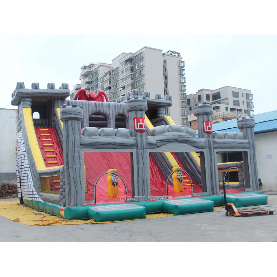 12x10m Commercial Kids Giant Inflatable Medieval Castle Slide With ...