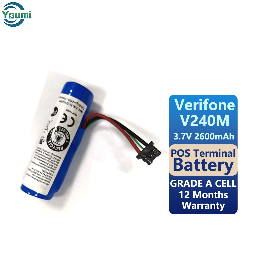 Youmi Verifone V240M 3.7V 2600mah Pos Terminal Battery for Verifone Pos ...