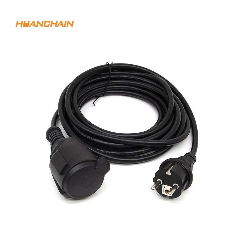 Euro 6m 16A 250v extension cord german type Schuko Plug ip20 waterproof ...