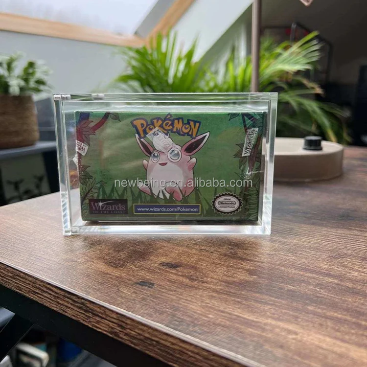 Custom Magnetic Lid Acrylic Pokemon Booster Box Case