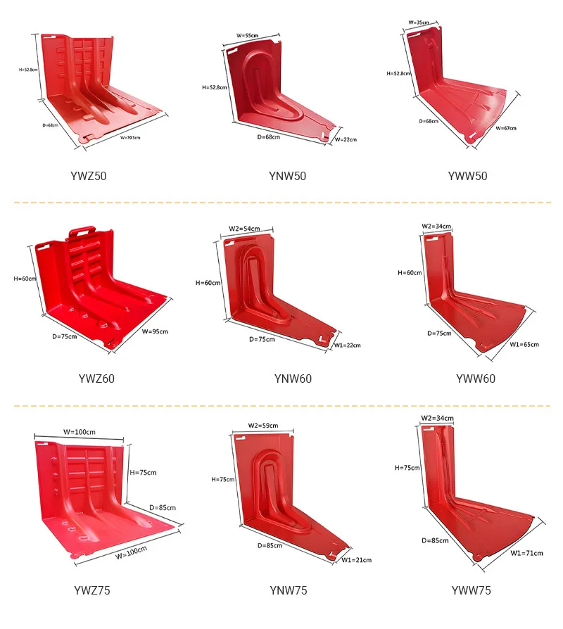 L-Shaped Flood Mobile Barrier - Portable ABS Plastic Flood Protection ...